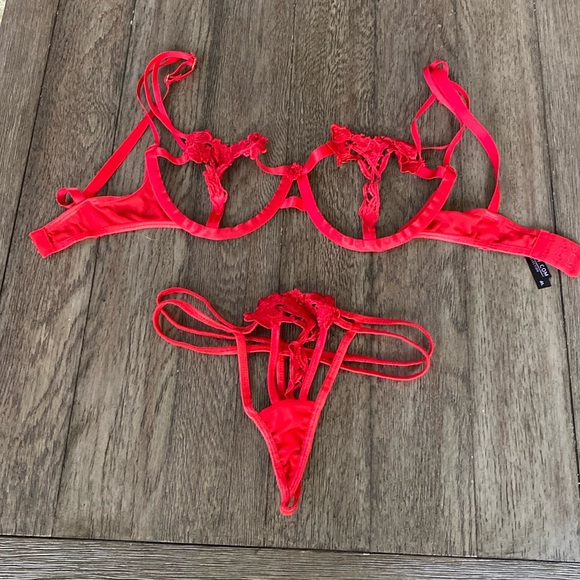 Yandy | Intimates & Sleepwear | Red Bra Panty Set | Poshmark